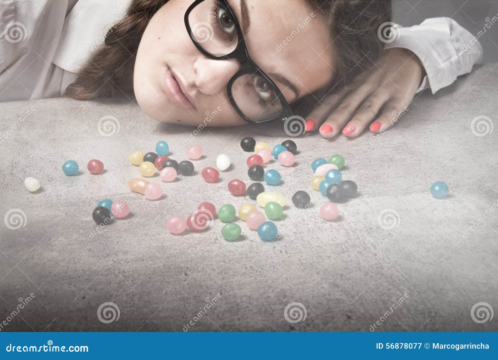 Girl looking candy stock image. Image of dreamer, hallucinated - 56878077