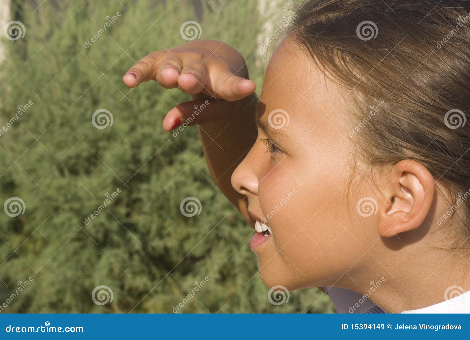 Girl looking at distance stock image. Image of beauty - 15394149