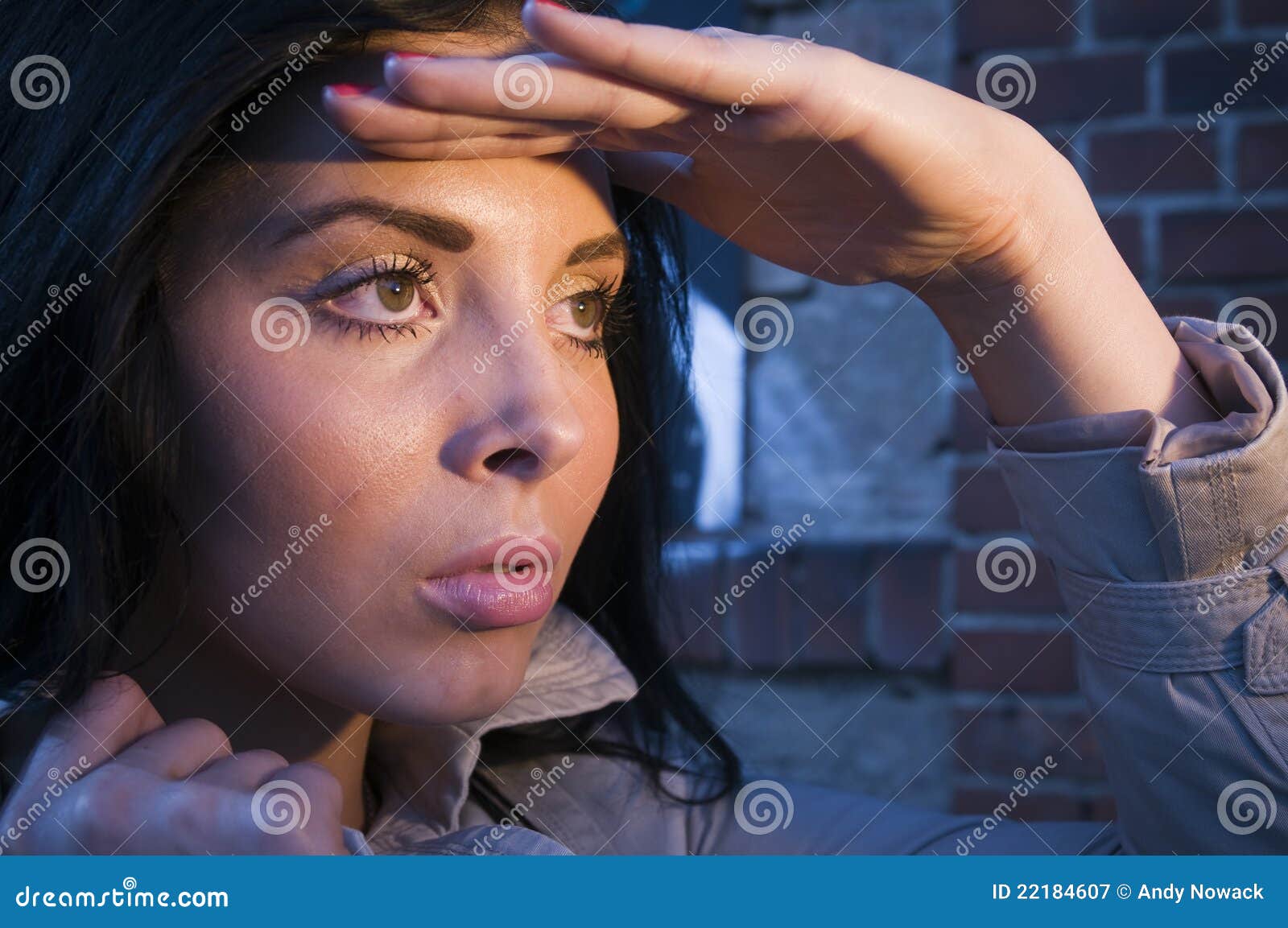 Girl looking into distance stock image. Image of female - 22184607