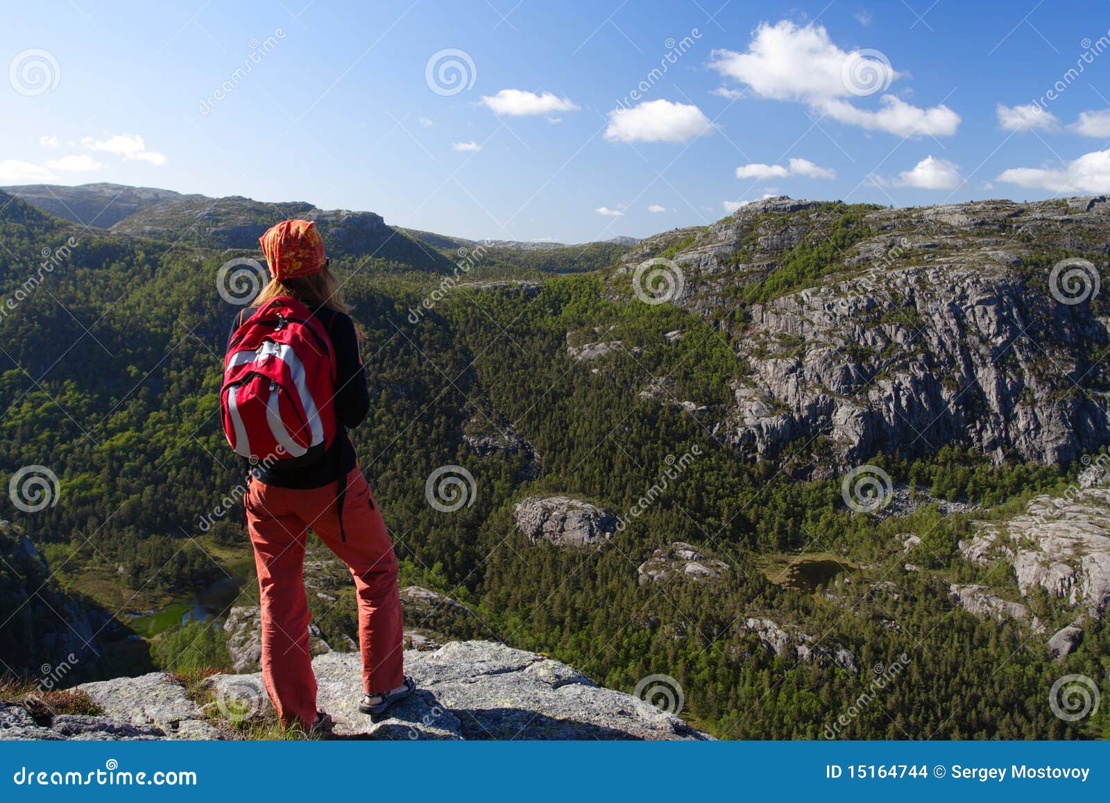 Girl Looking at the Mountains Stock Photo - Image of norway, sport ...