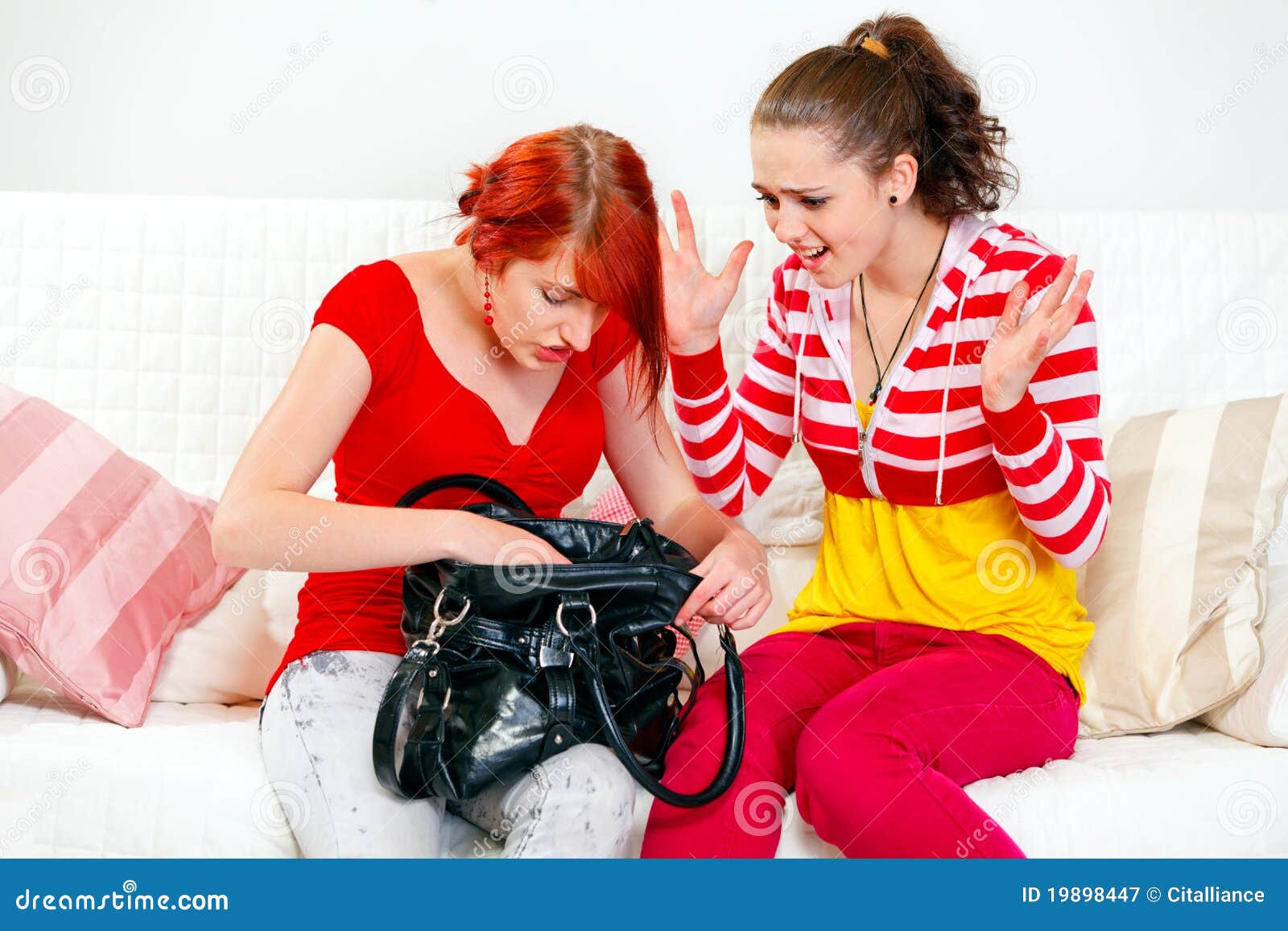 Girl Looking on Searching Something Girlfriend Stock Image - Image of ...