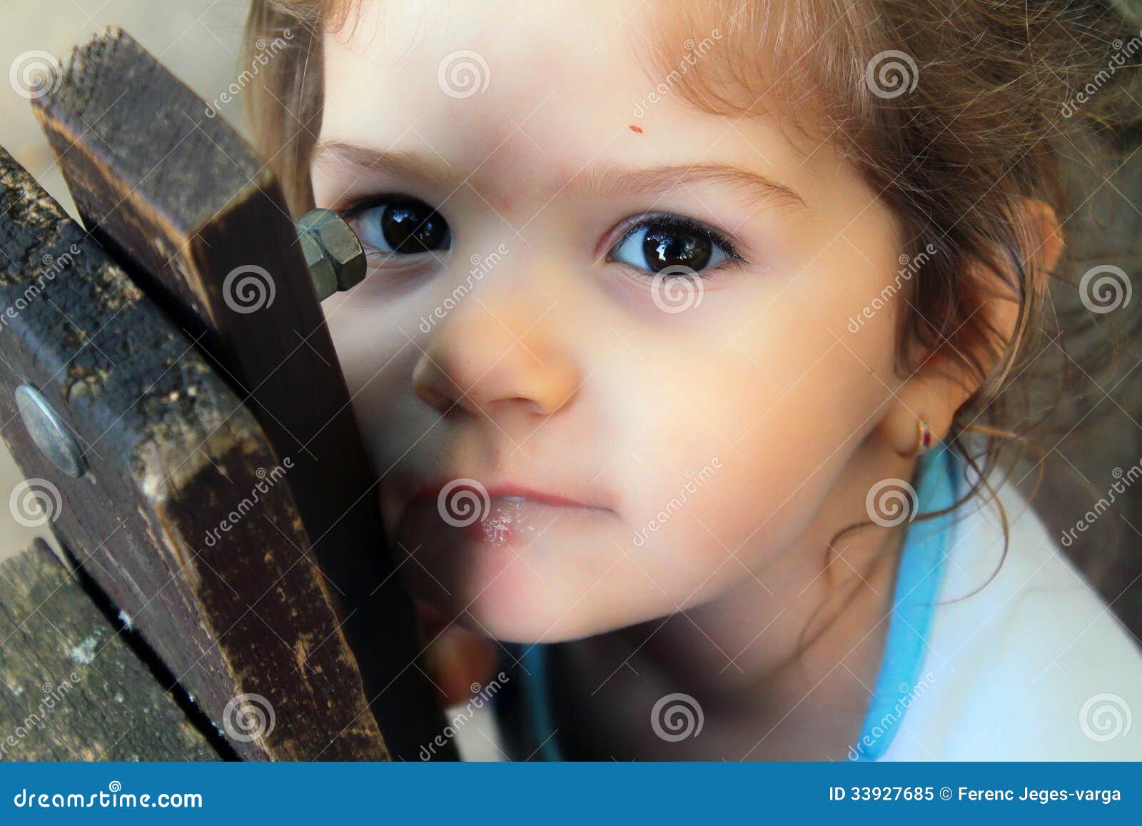 Girl looking seriously stock image. Image of cute, cheerful - 33927685