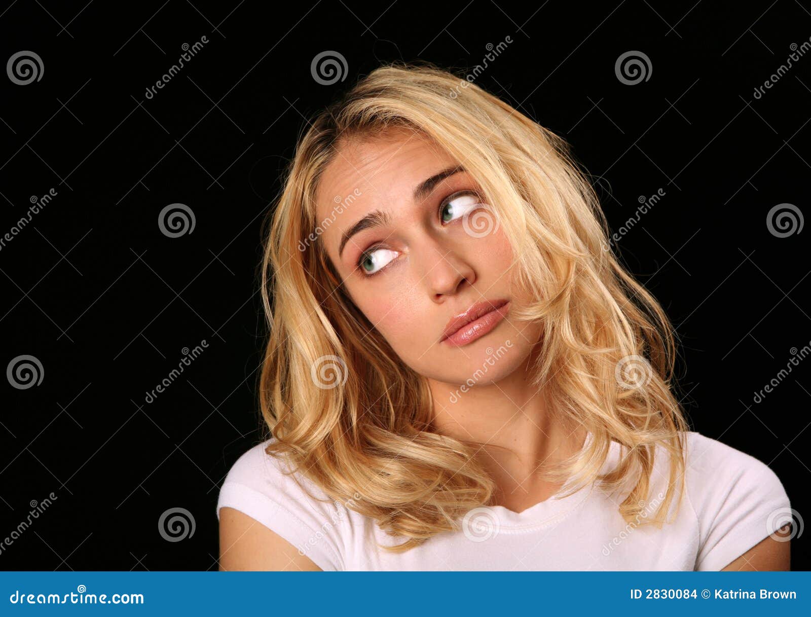 Girl Looking Sideways stock photo. Image of relaxation - 2830084