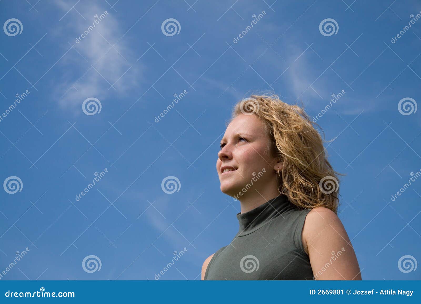 Girl looking at the sun stock image. Image of glamour - 2669881