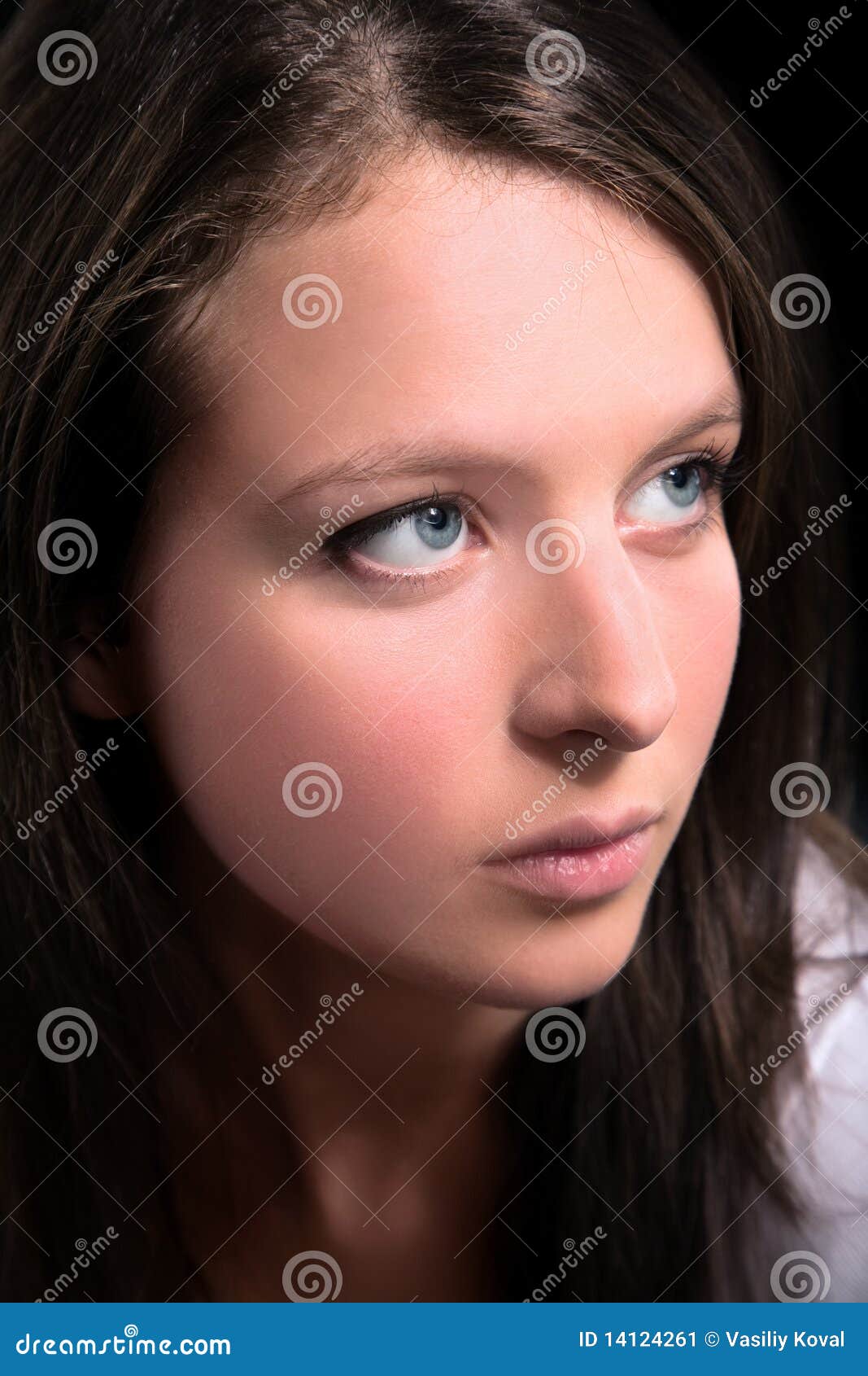 Girl looking to side stock image. Image of hair, beautiful - 14124261