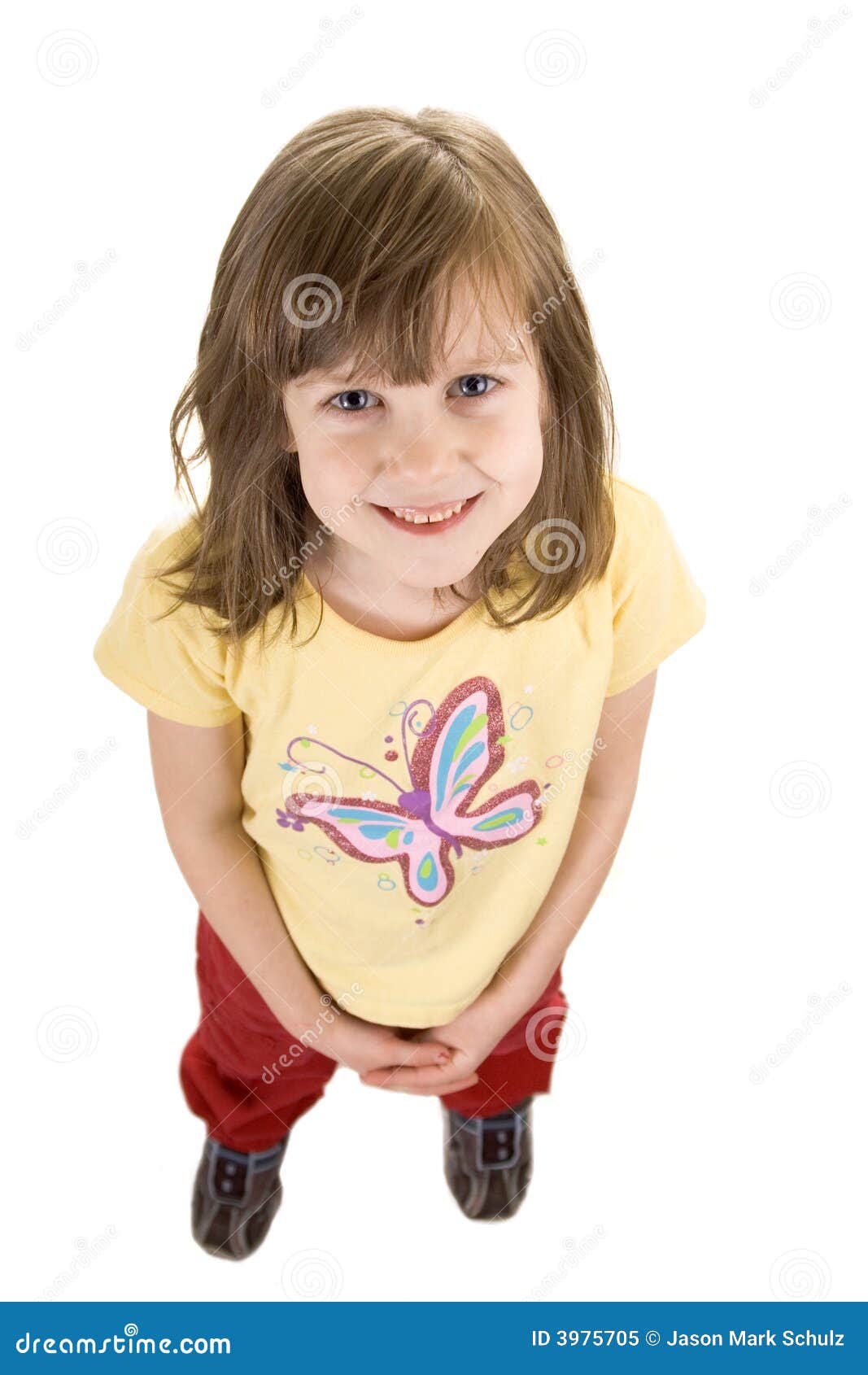 Girl looking up stock image. Image of child, white, eyes - 3975705