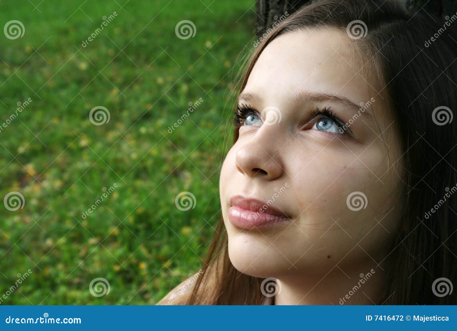 Girl looking up stock photo. Image of calm, beautiful - 7416472