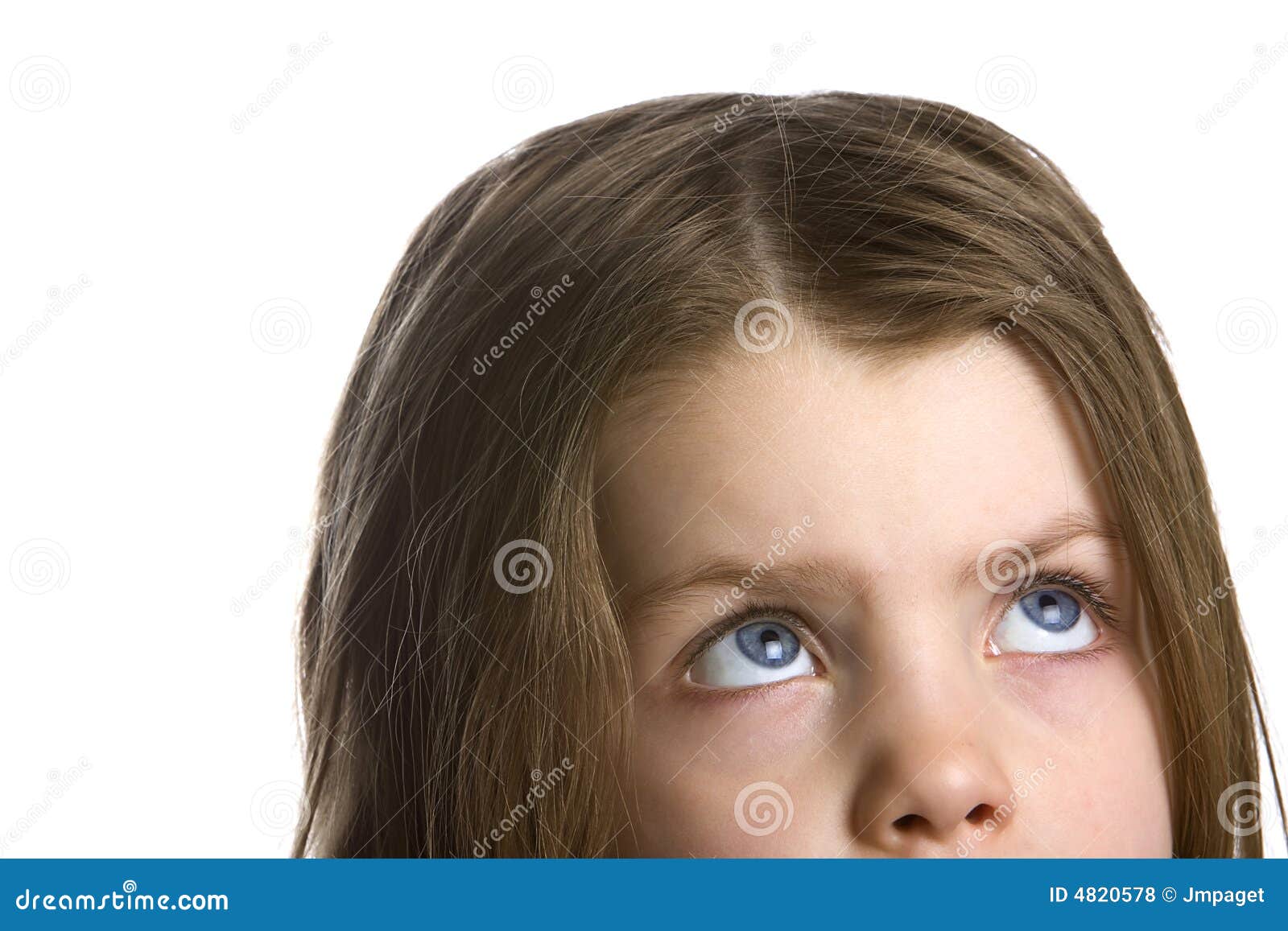 Girl Looking Up to the Sky stock photo. Image of young - 4820578