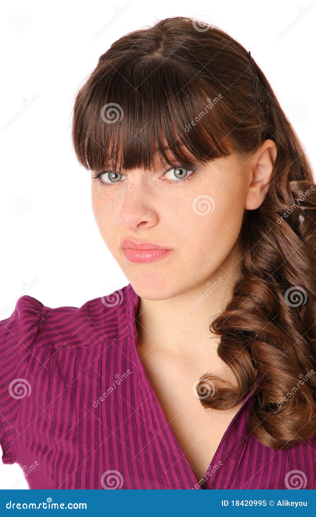 The girl looks miserable stock image. Image of frustration - 18420995
