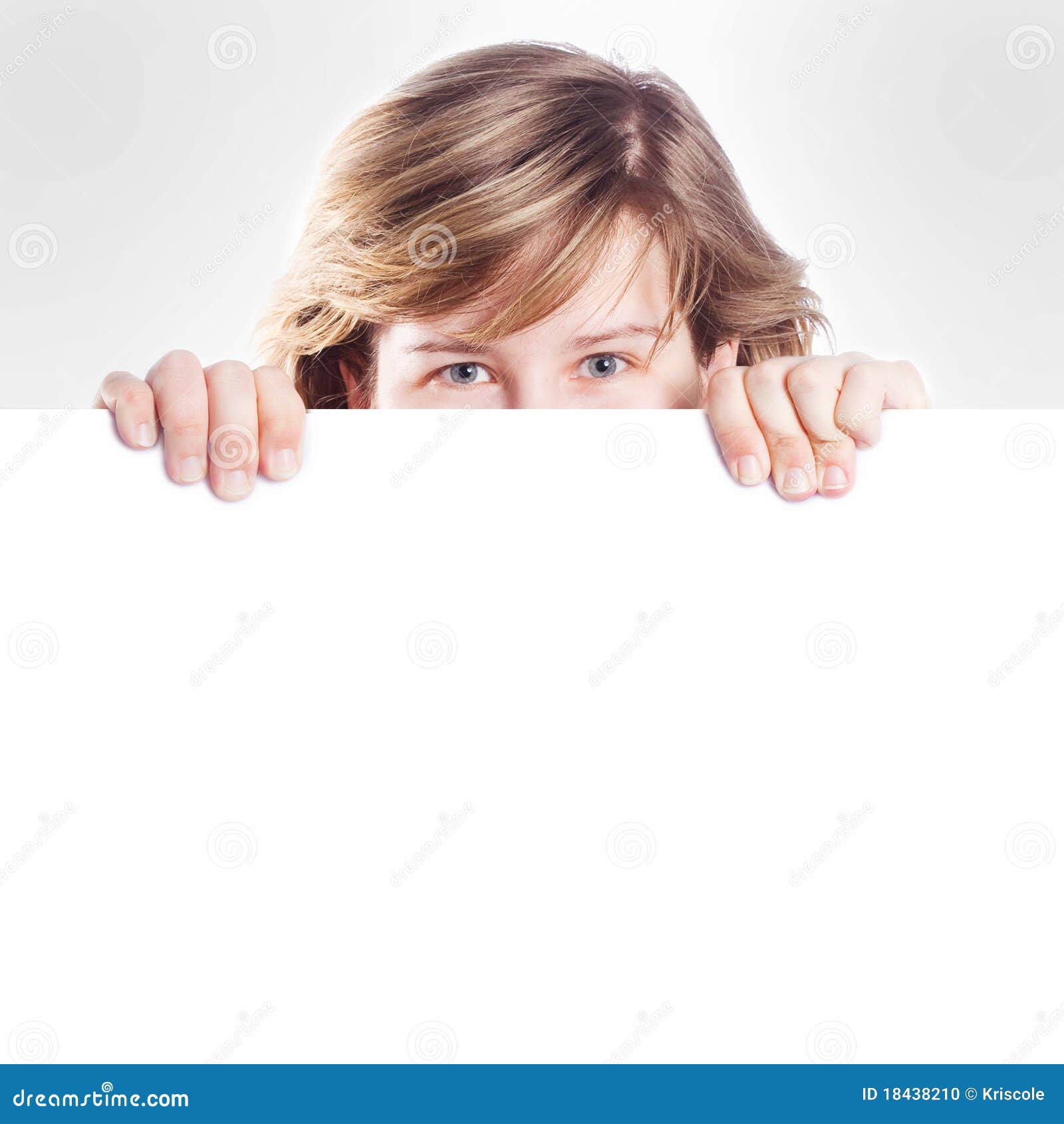 Girl looks out stock photo. Image of board, copy, hide - 18438210
