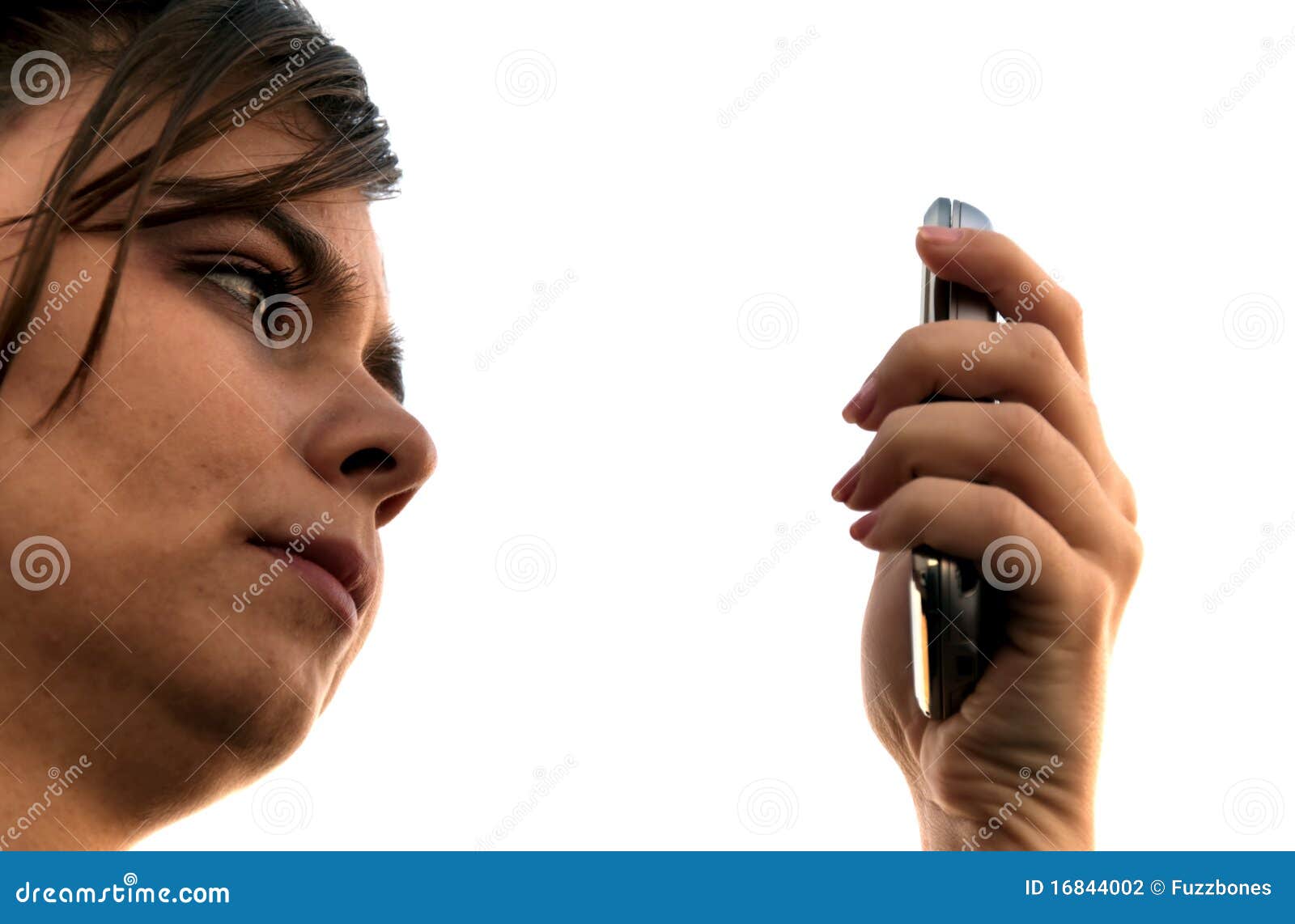 Girl looks at PDA stock photo. Image of joyful, people - 16844002