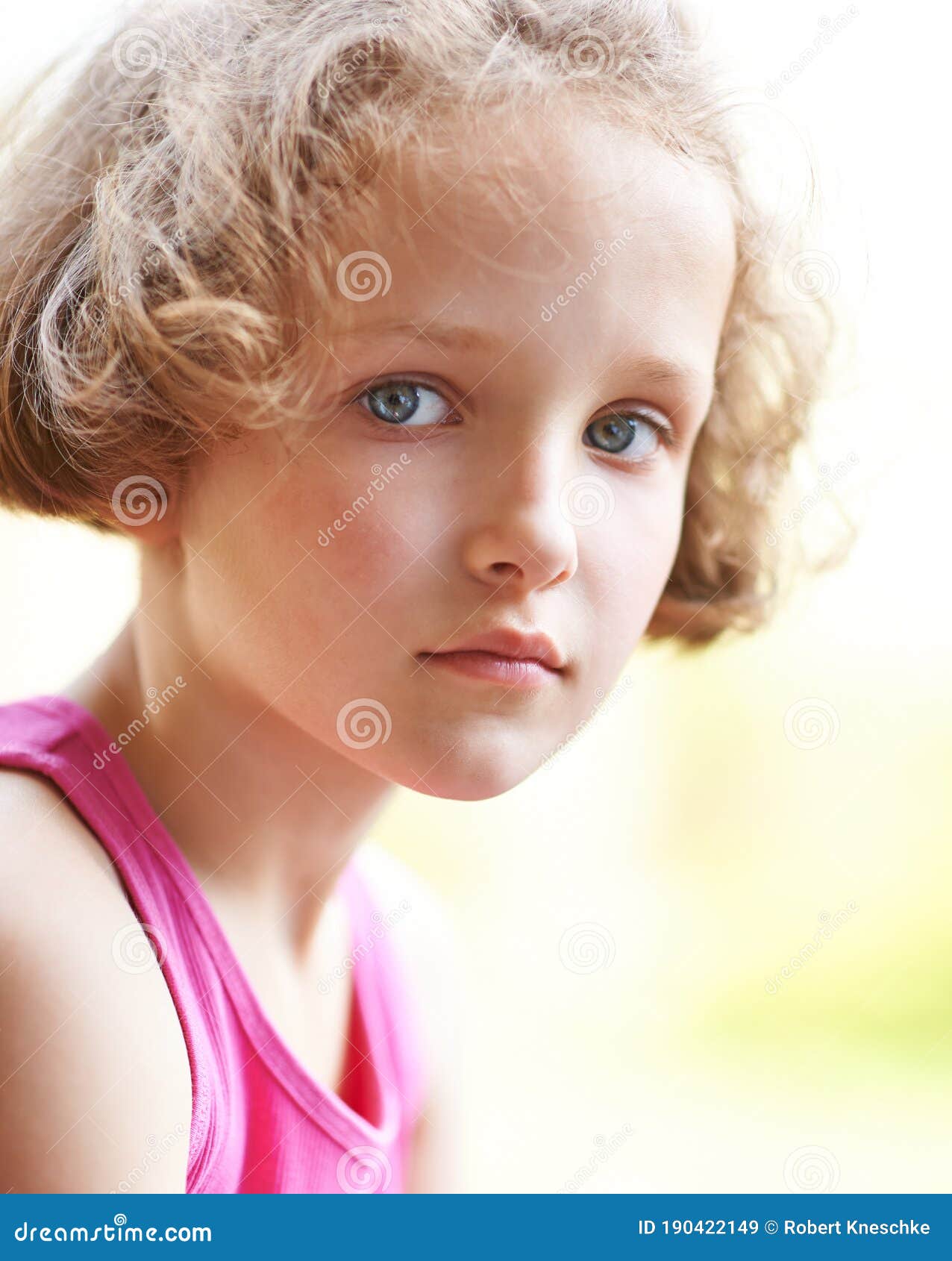 Girl looks serious stock image. Image of dreamy, thought - 190422149
