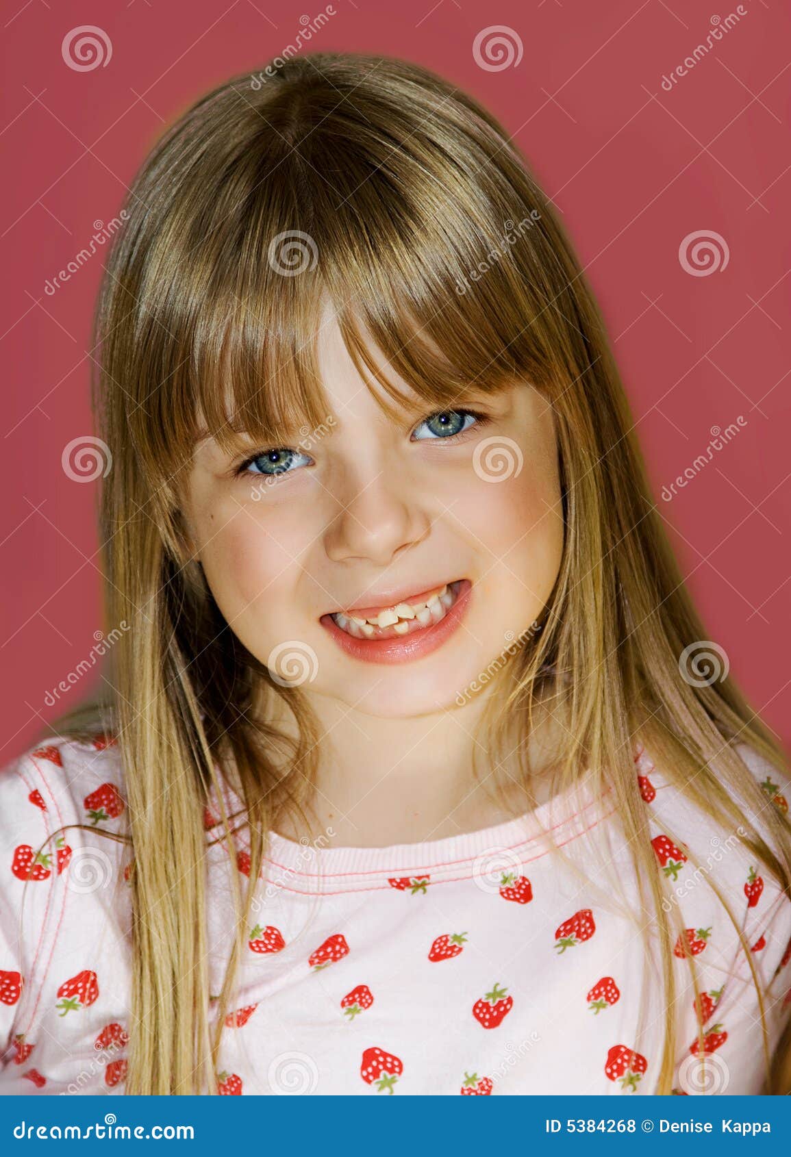 Girl loose Teeth stock photo. Image of girl, blond, seven - 5384268