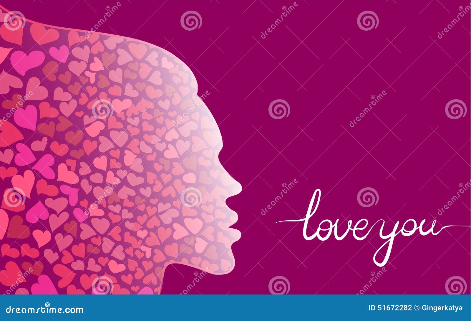 Girl in love stock vector. Illustration of elegance, card - 51672282