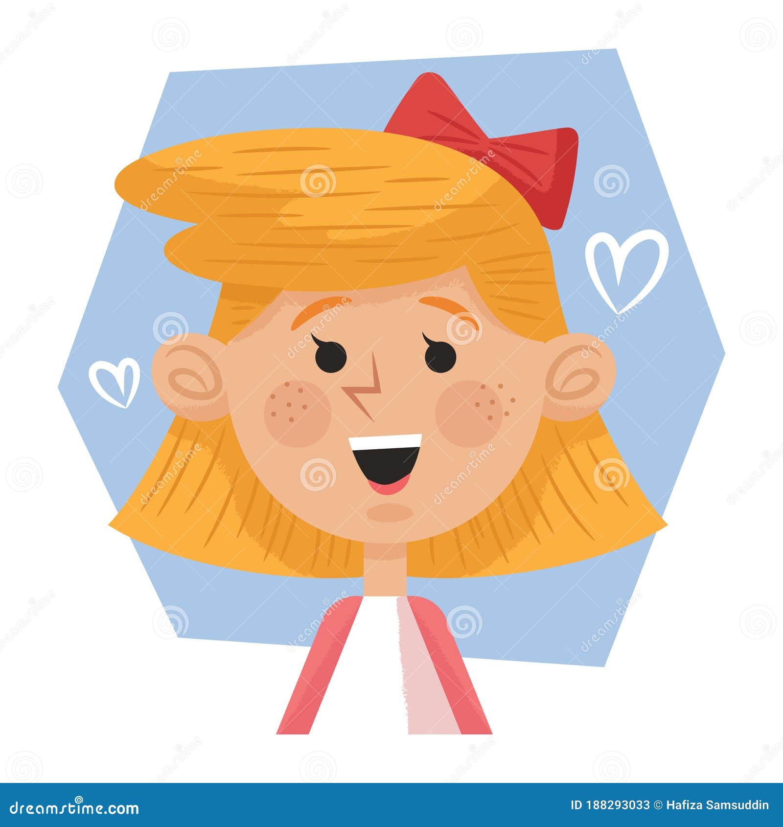 Girl in Love. Vector Illustration Decorative Design Stock Vector ...