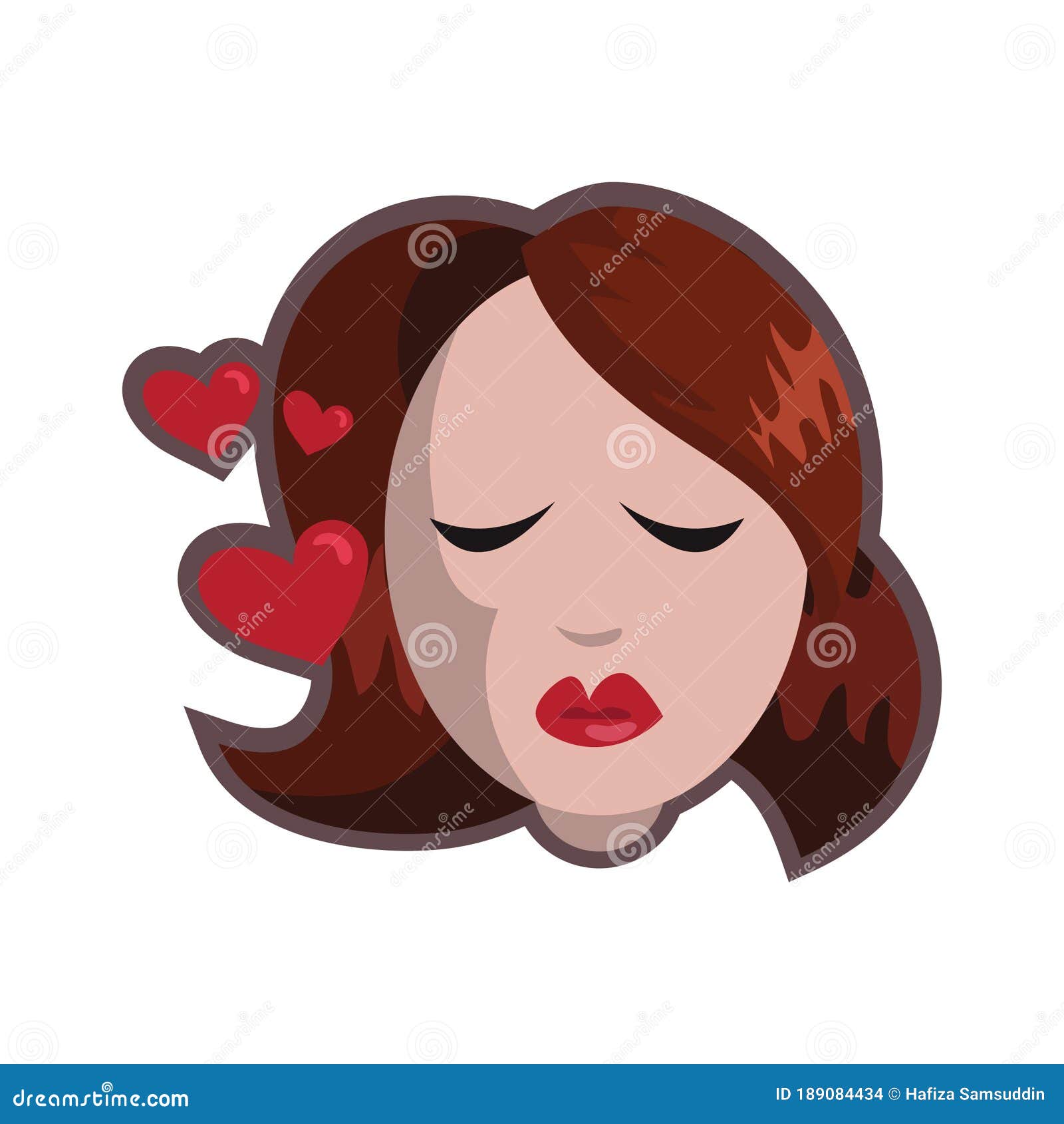 Girl in Love. Vector Illustration Decorative Design Stock Vector ...