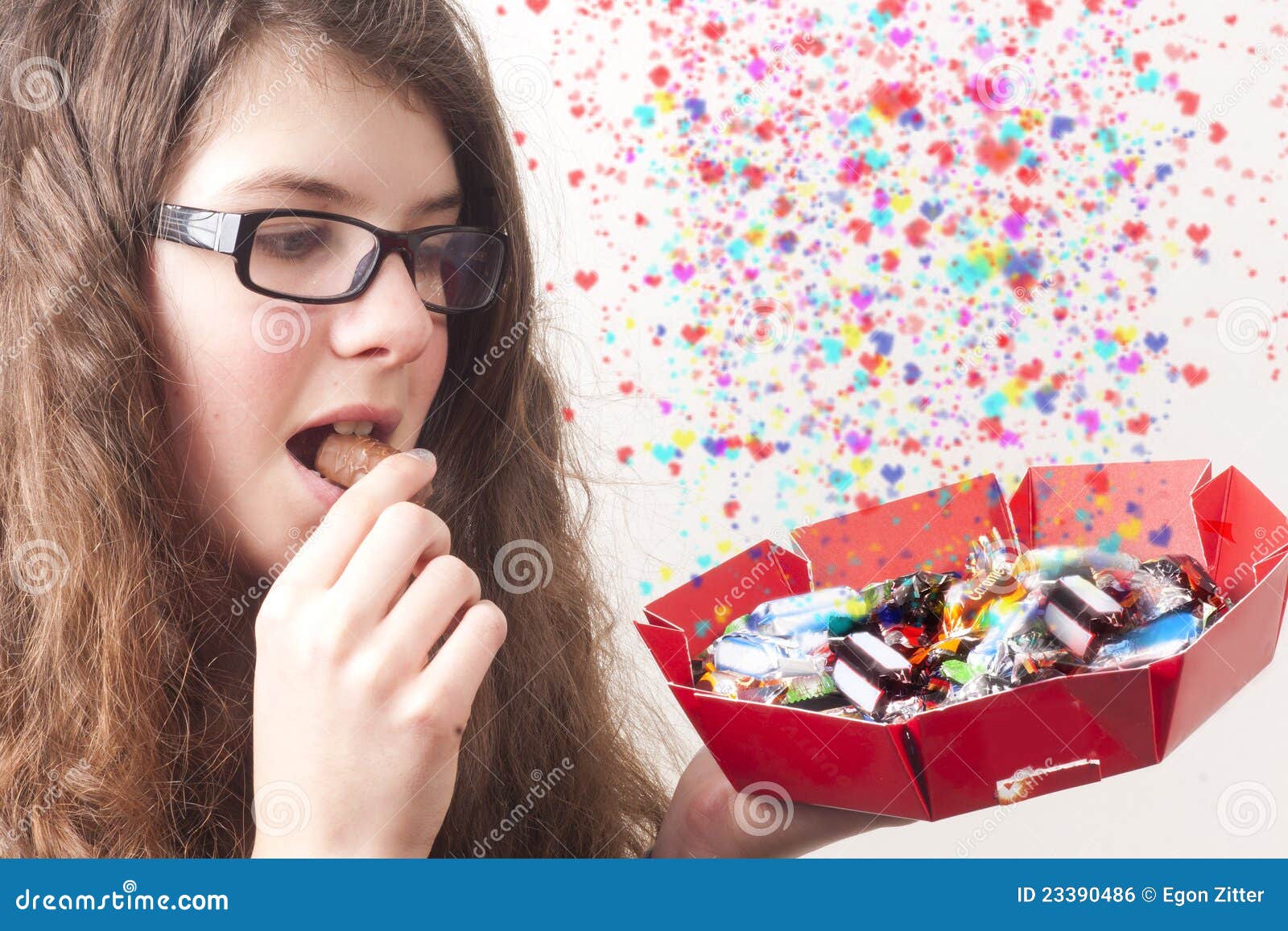 Girl loves choclate sweets stock photo. Image of addicted - 23390486