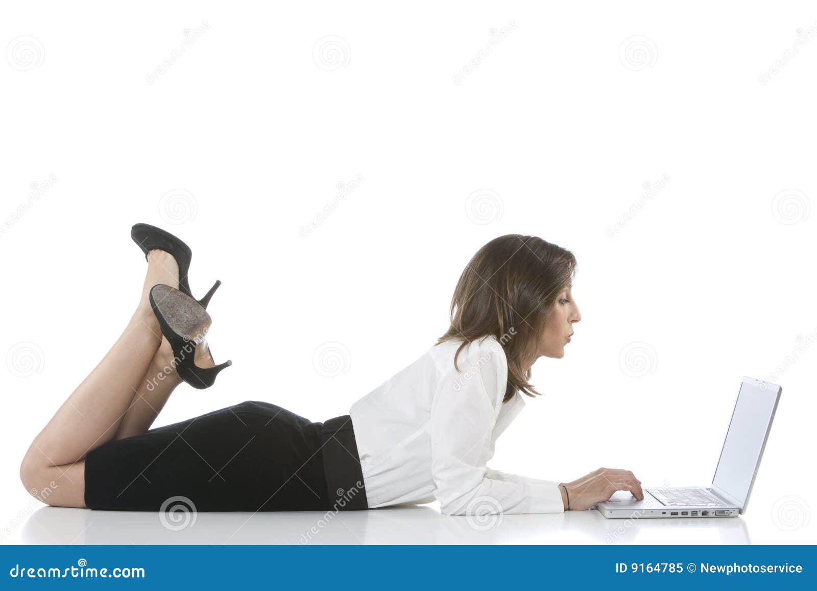 Girl lying on the desk stock image. Image of desk, relax - 9164785
