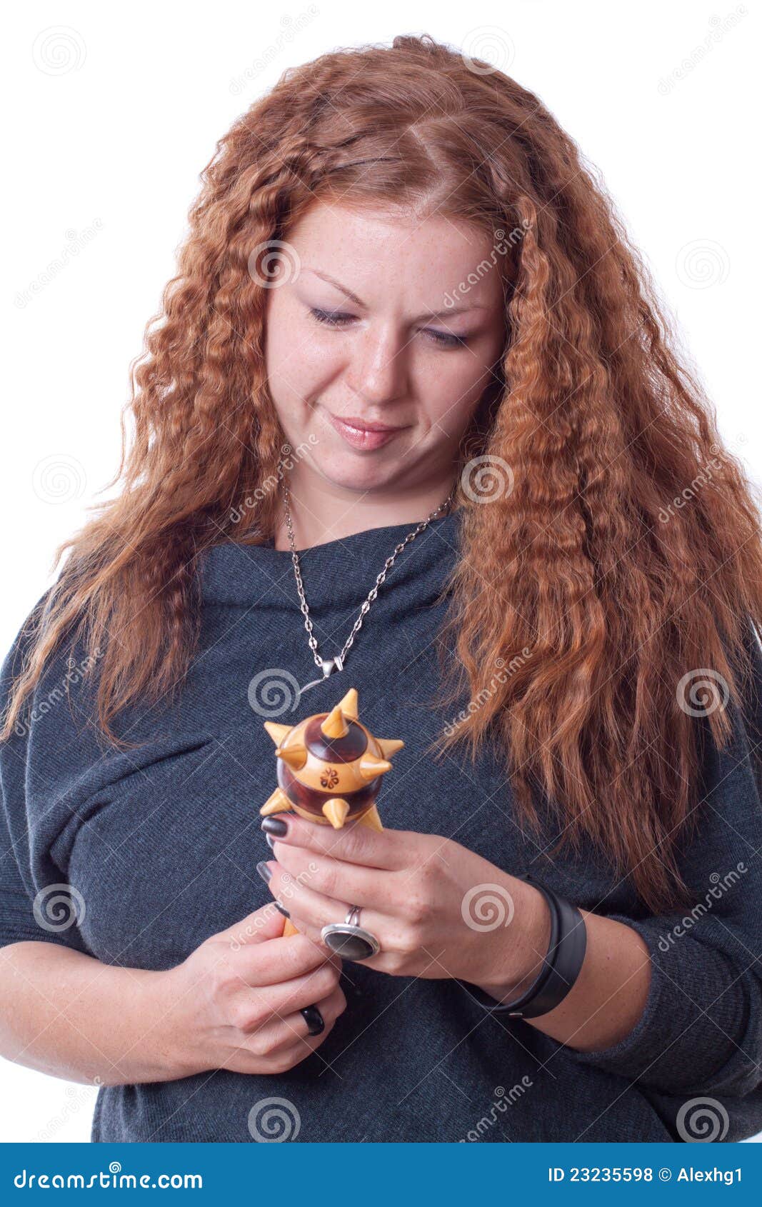 Girl with mace stock photo. Image of cute, face, beautiful - 23235598