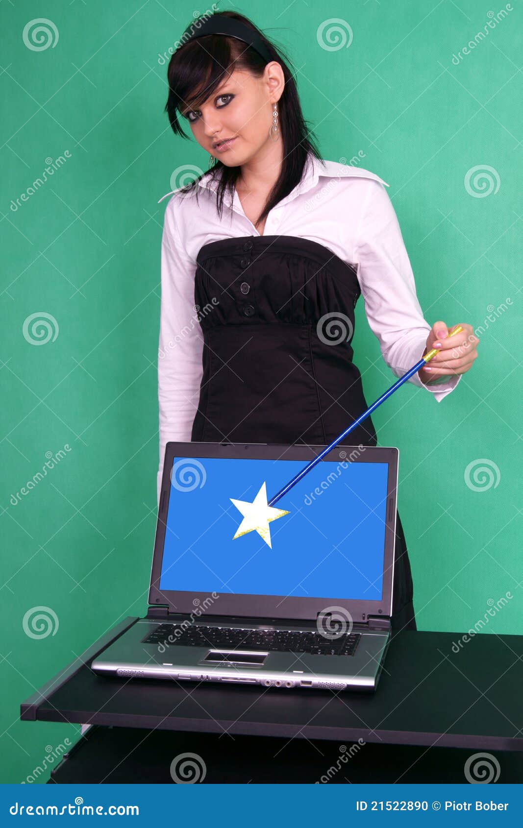 Girl Magic Wand Laptop Blank Screen Stock Photos - Free & Royalty-Free ...