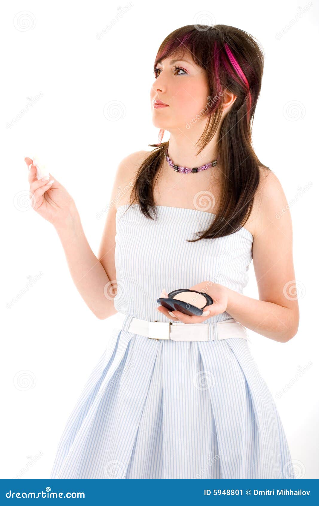 Girl with a make-up stock image. Image of elegance, model - 5948801