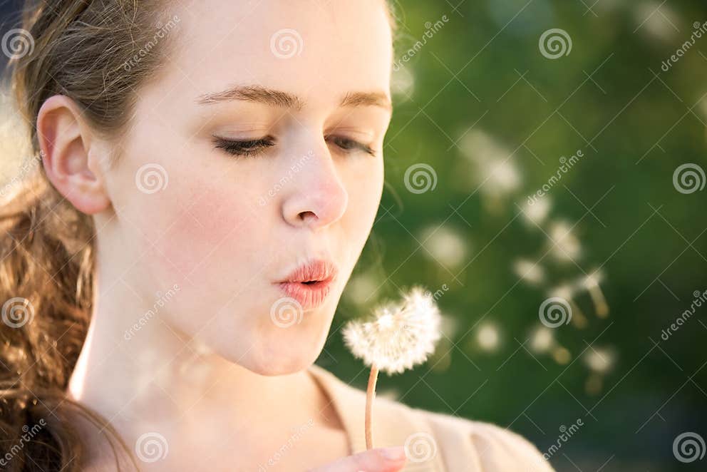 Girl make a wish stock photo. Image of beautiful, beauty - 9513782
