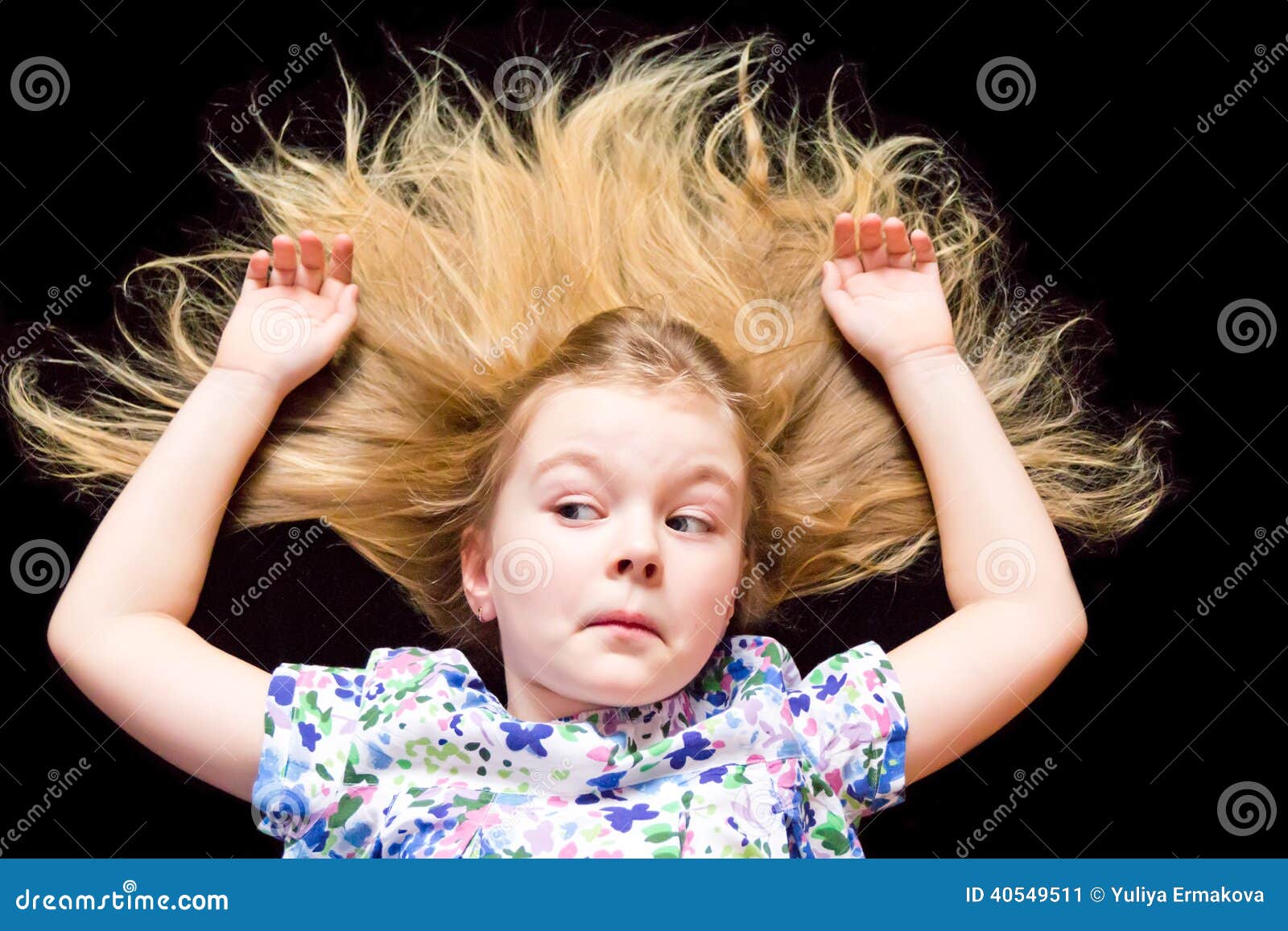 Girl Makes Faces Imitate Witch Stock Image - Image of childhood, mouth ...