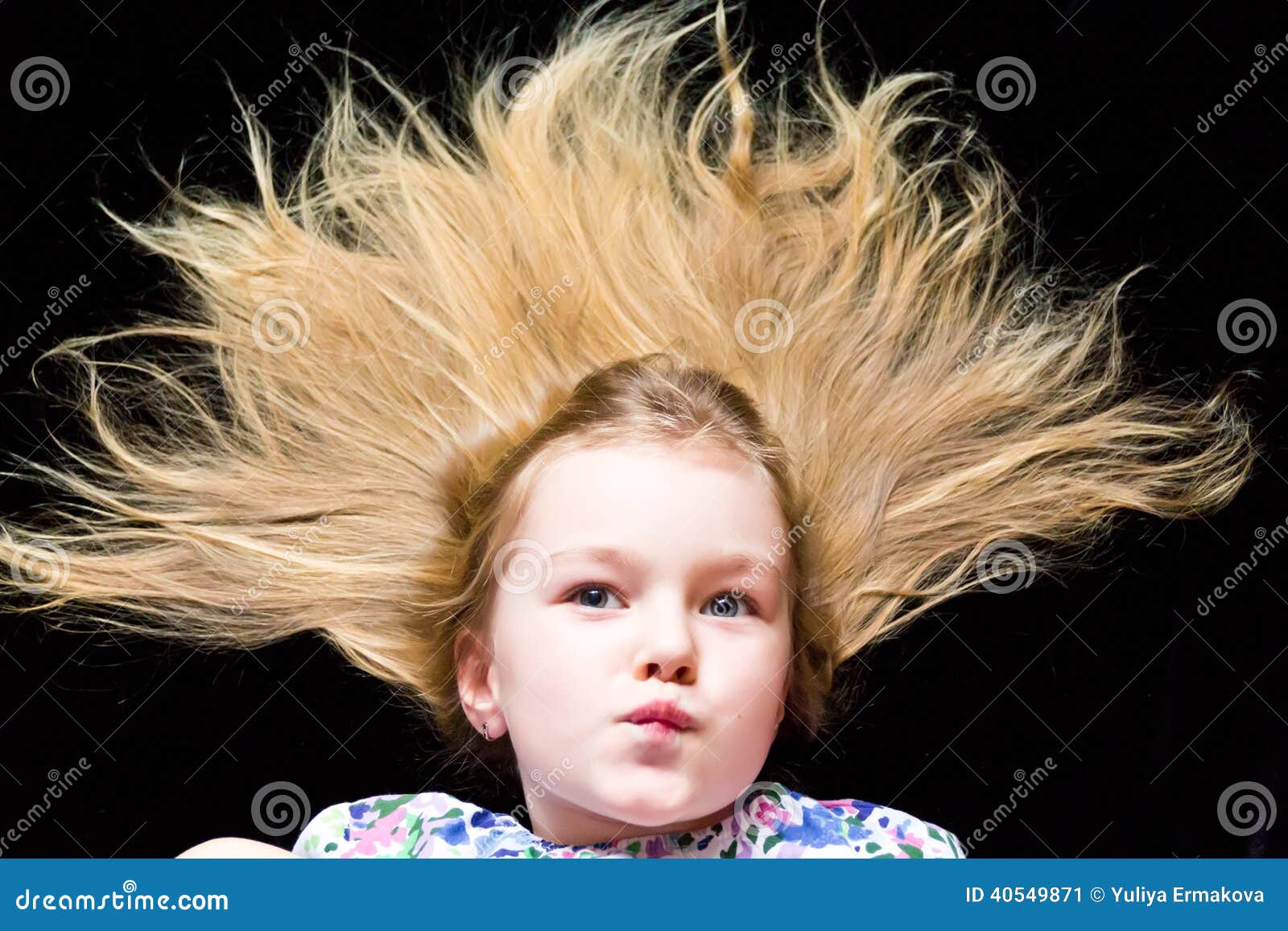 Girl Makes Faces Imitate Witch Stock Image - Image of child ...