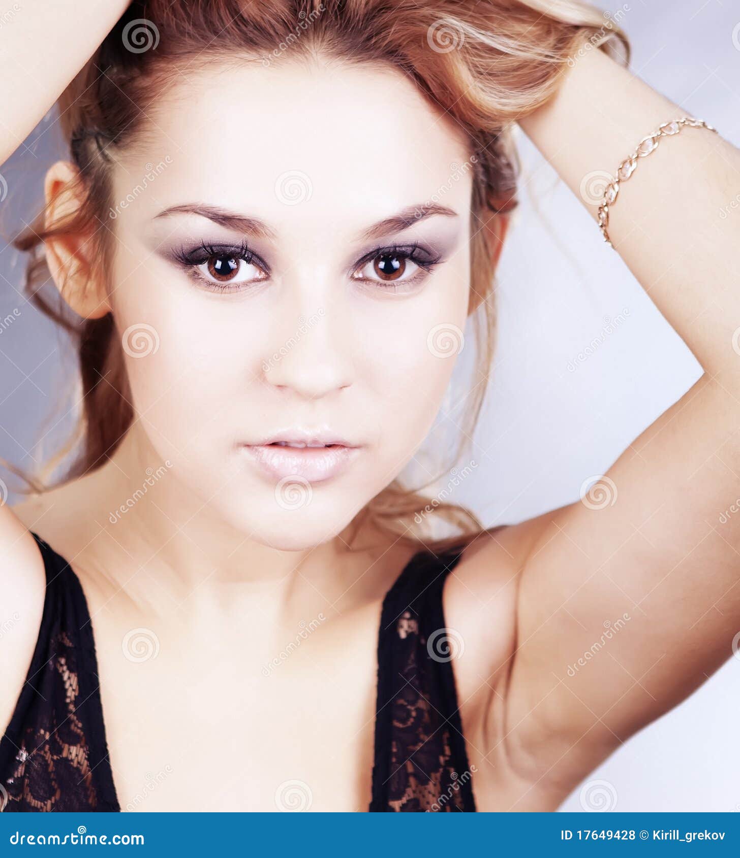 Girl with makeup stock photo. Image of studio, girl, cosmetics - 17649428