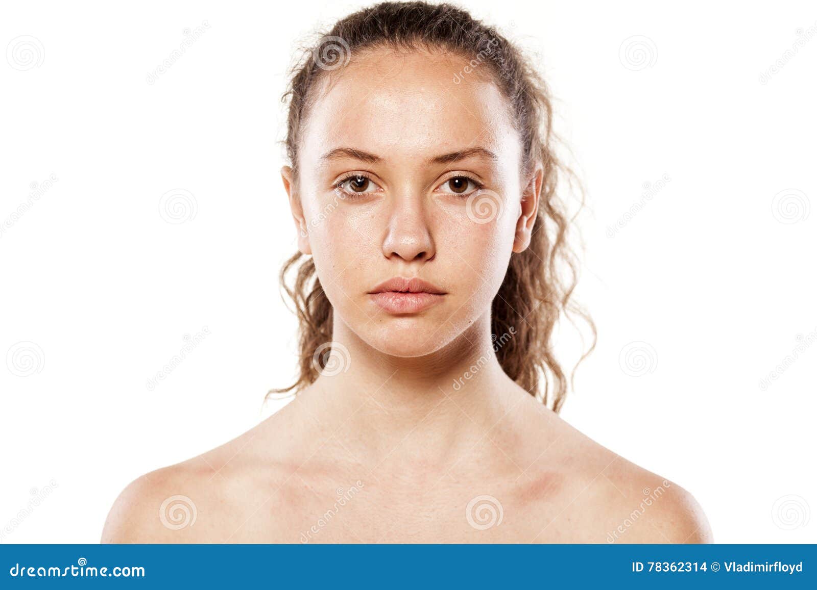 Girl without makeup stock photo. Image of makeup, isolated - 78362314