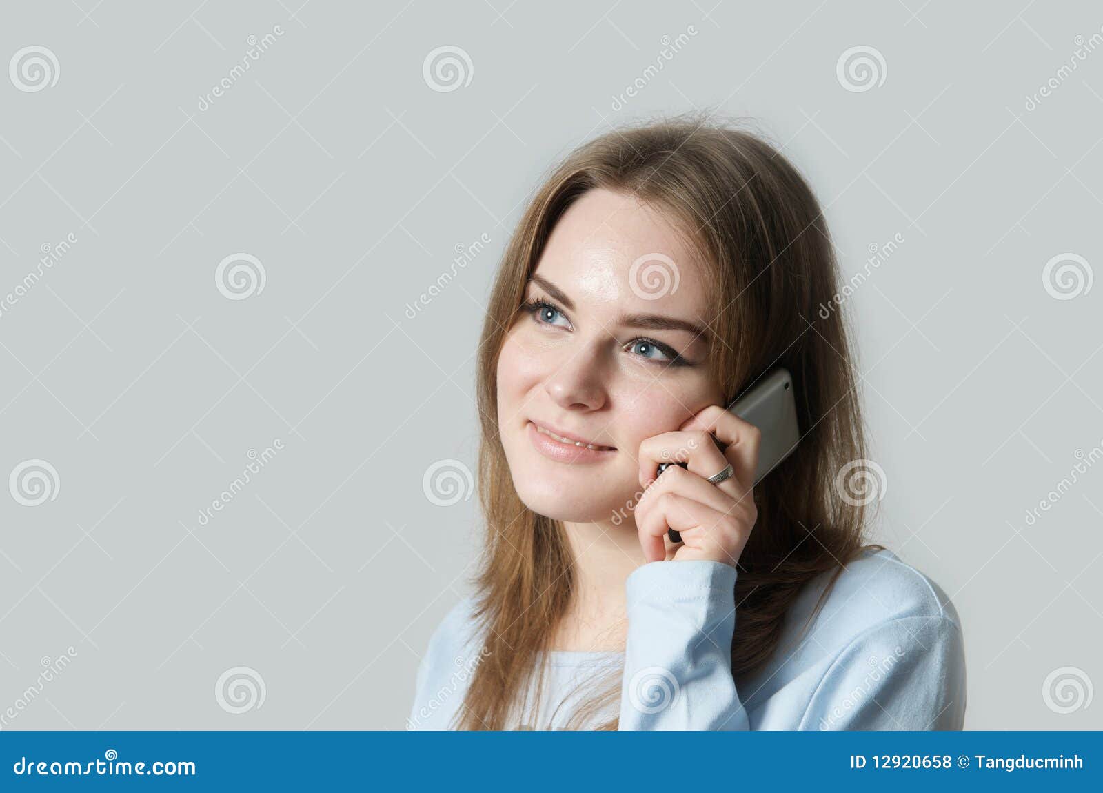 Girl making a call stock photo. Image of beautiful, local - 12920658