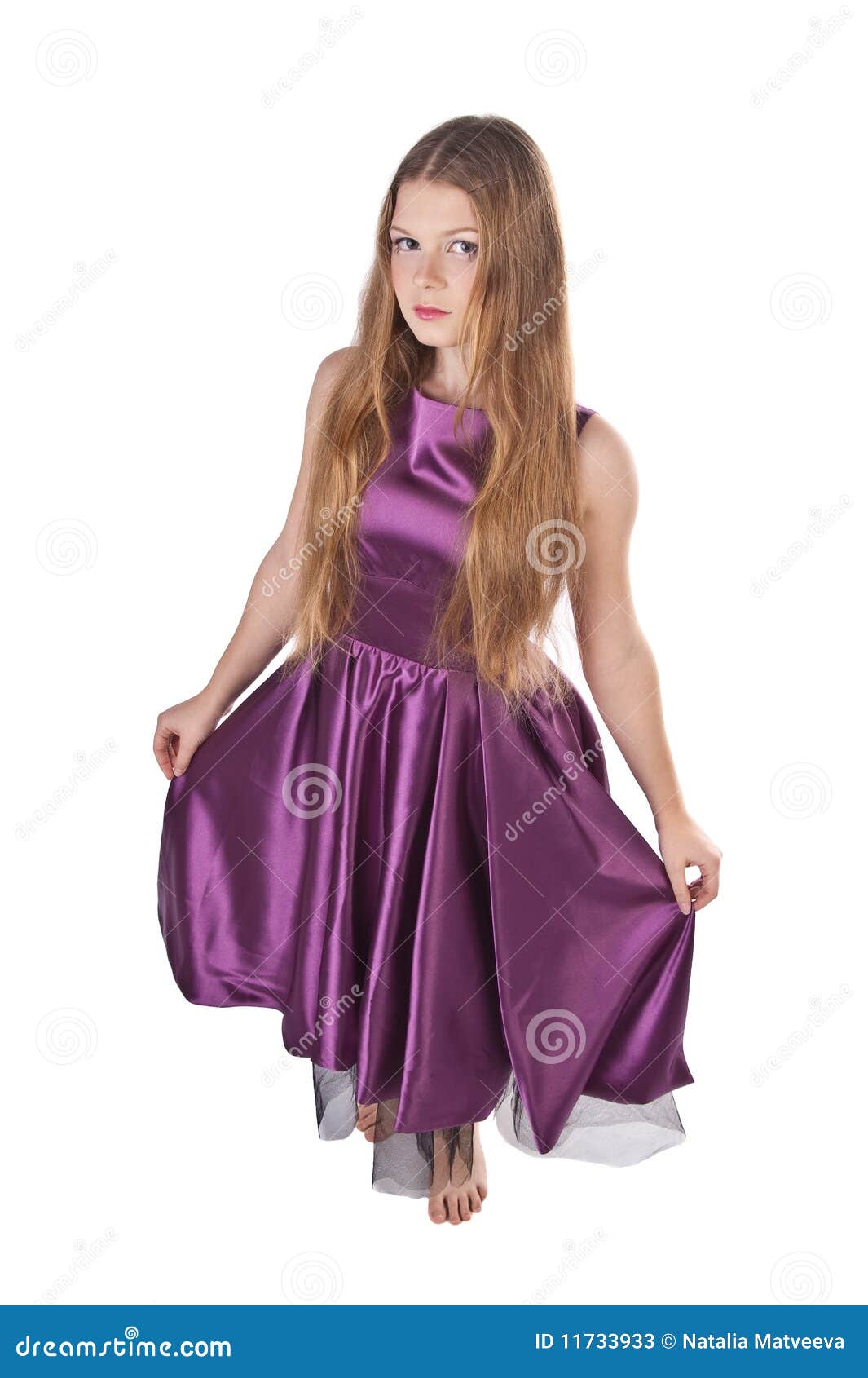 Girl making curtsey stock image. Image of teenager, hair - 11733933