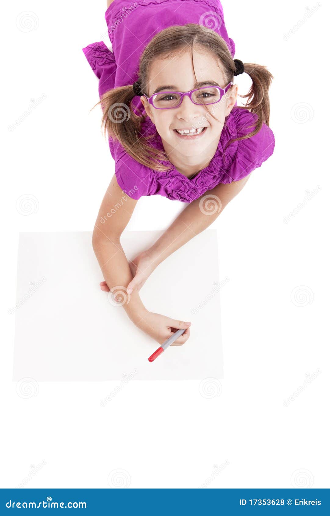 Girl making drawings stock photo. Image of artist, artistic - 17353628