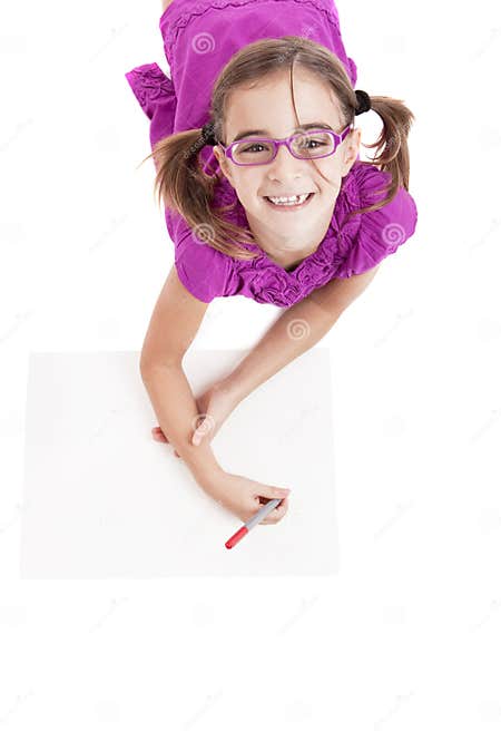 Girl making drawings stock photo. Image of artist, artistic - 17353628