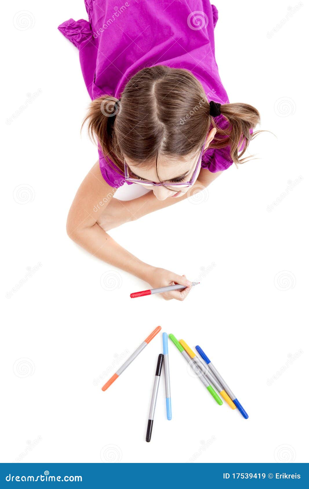 Girl making drawings stock image. Image of painter, beautiful - 17539419