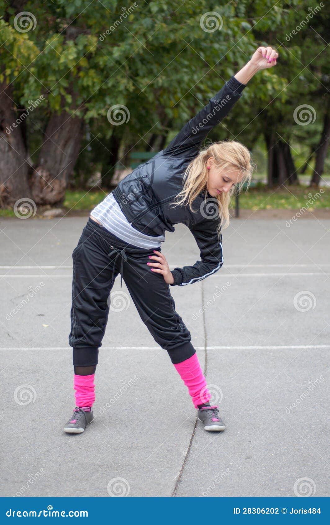 Girl is making exercises stock photo. Image of workout - 28306202