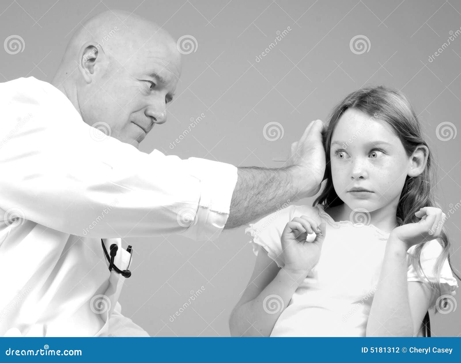 Girl Making Face during Exam Stock Photo - Image of pediatrician ...