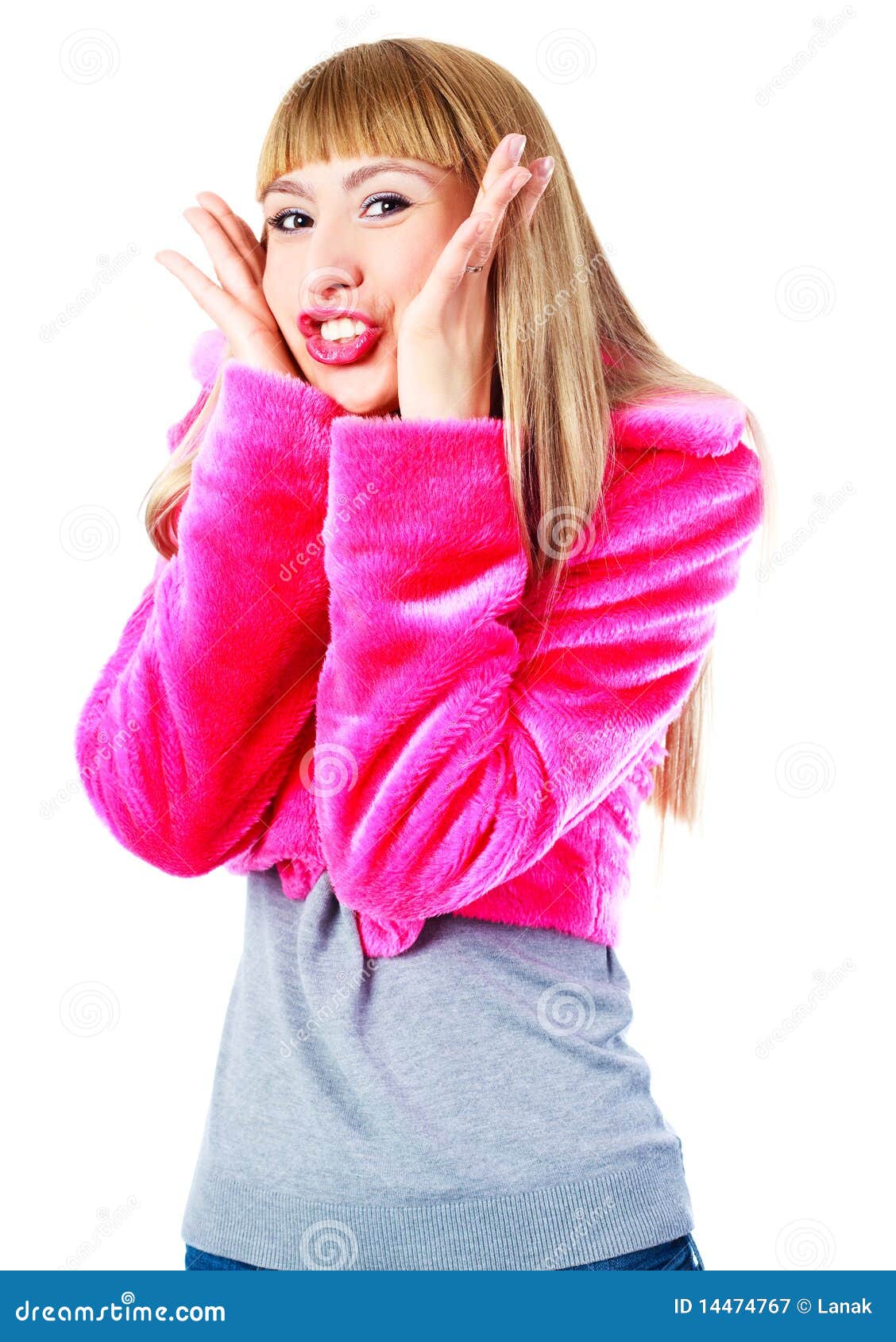 Girl making faces stock image. Image of funny, happiness - 14474767