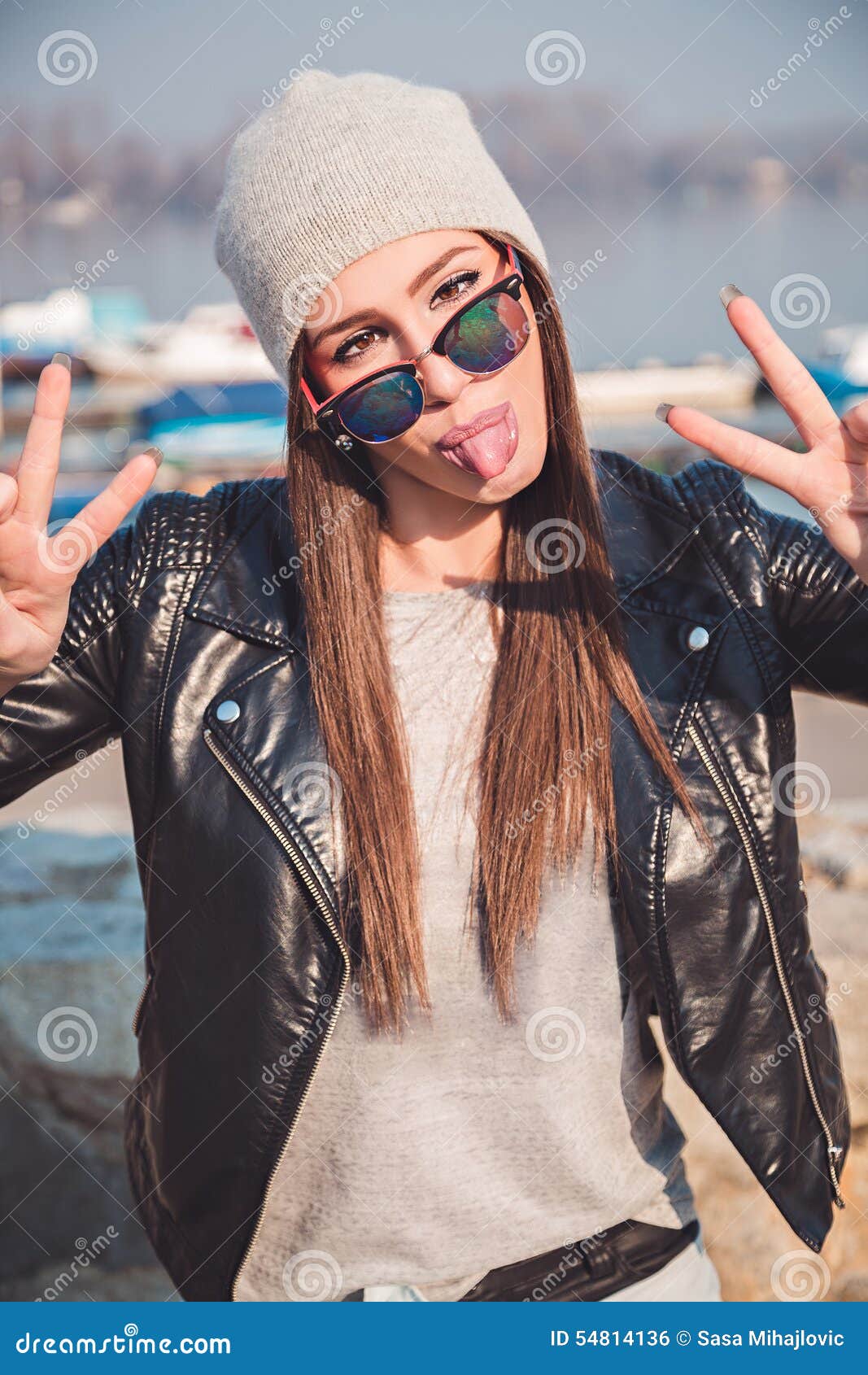 Girl Making Funny Expression Stock Photo - Image of closeup, attractive ...