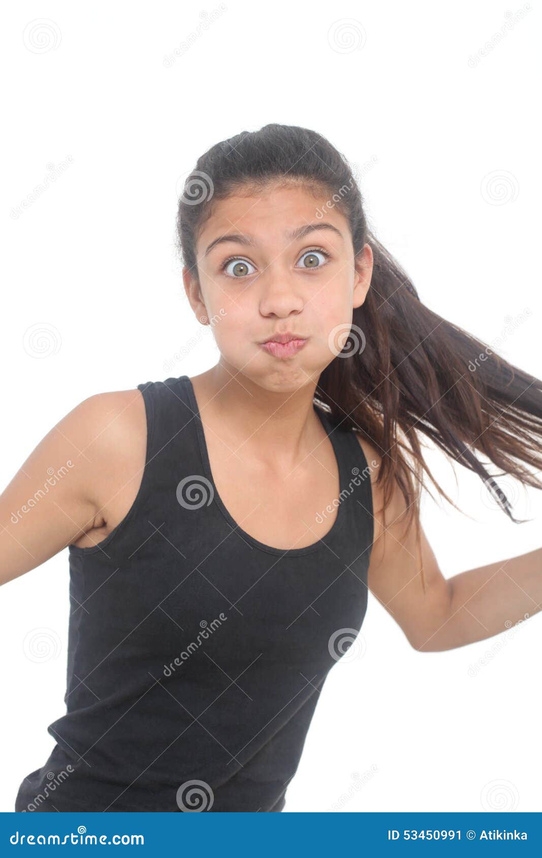 Girl Making Funny Face Stock Image Image Of Face Attractive 53450991