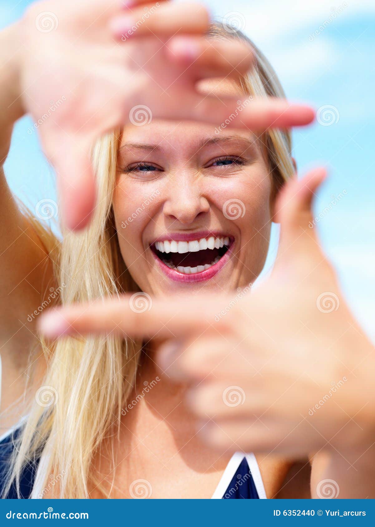 Girl making hand gesture stock photo. Image of beautiful - 6352440