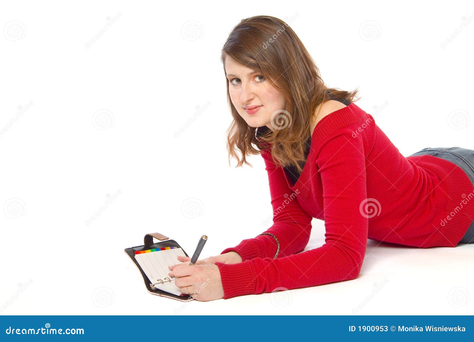 Girl Making Notes stock image. Image of blog, sitting - 1900953