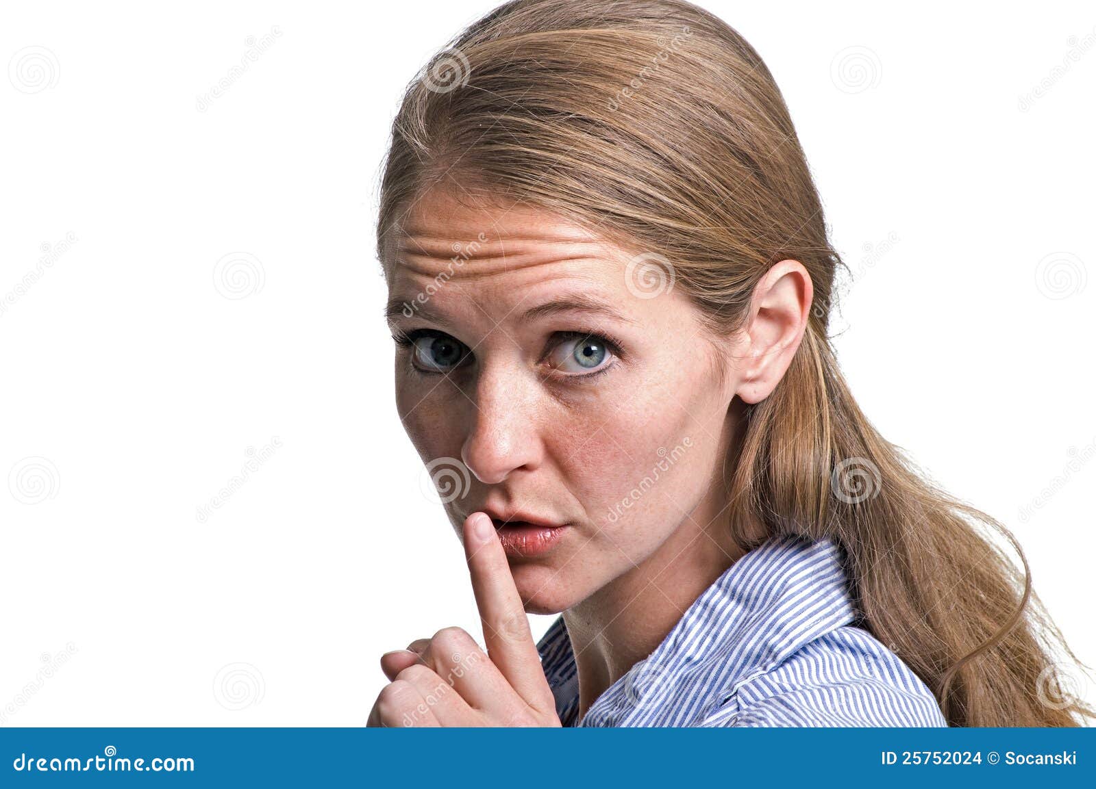 Girl making silent sign stock photo. Image of alluring - 25752024