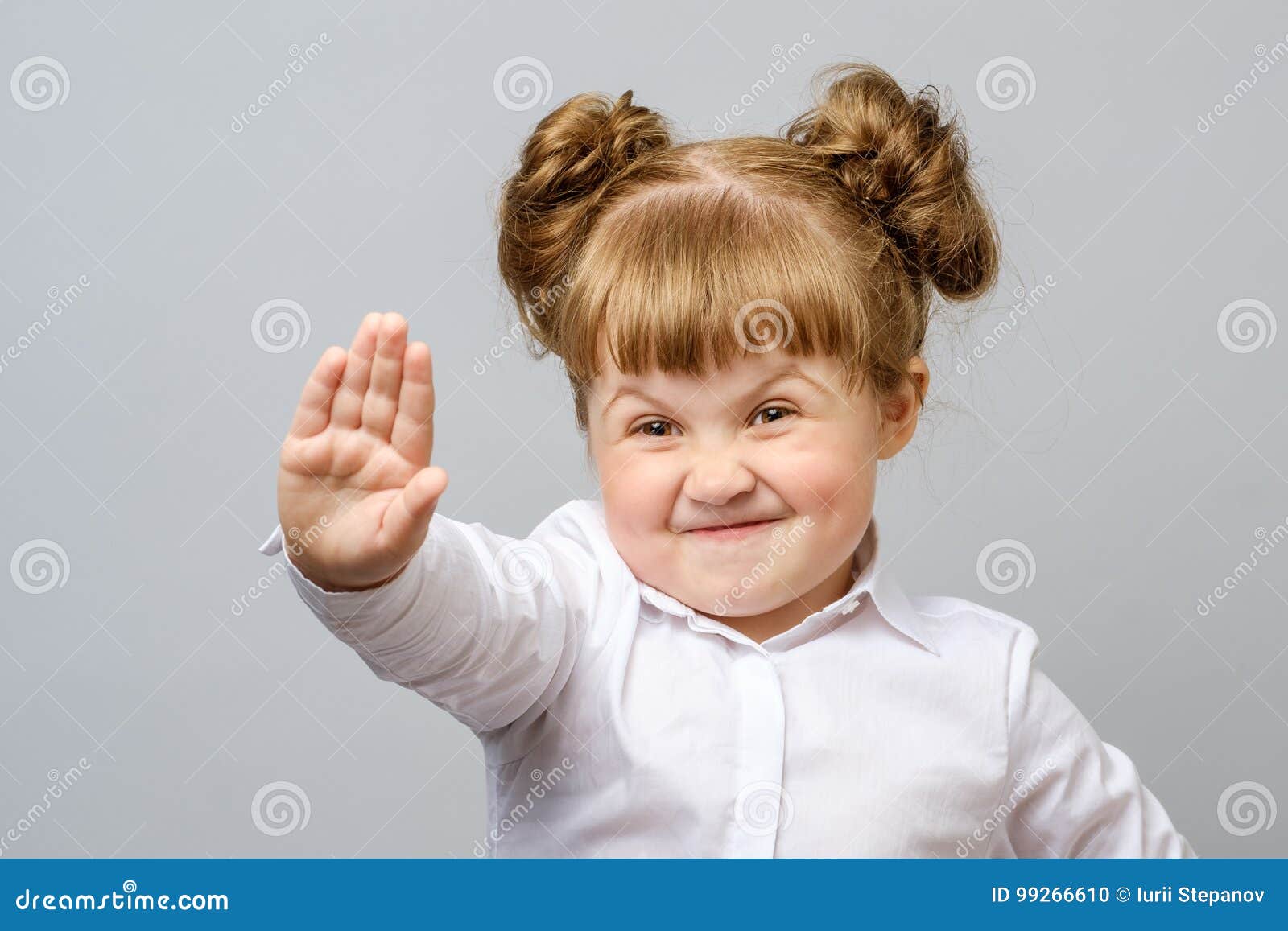 Girl Making Stop Gesture with Her Hand Stock Photo - Image of ...