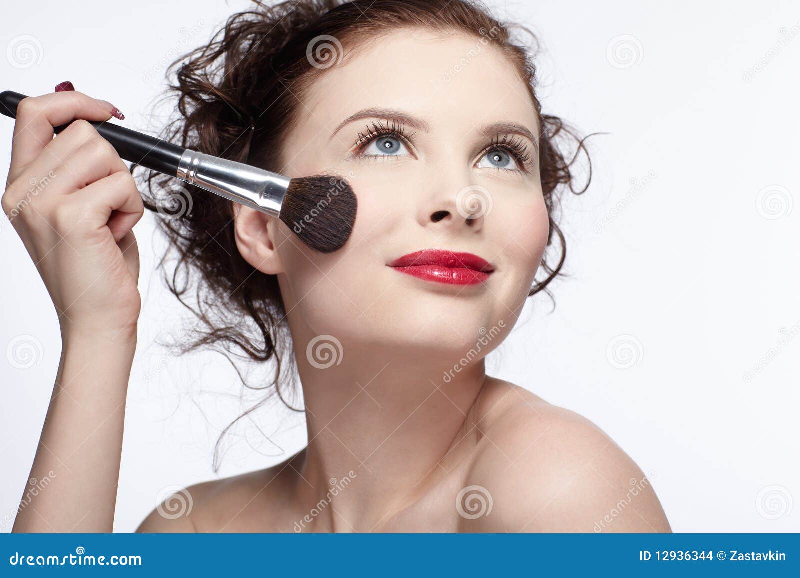Girl making up stock photo. Image of imagination, glamour - 12936344
