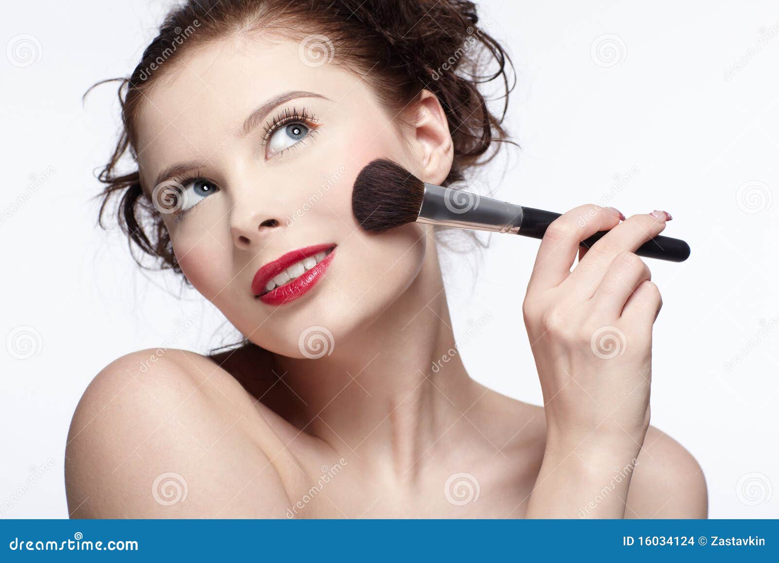 Girl making up stock photo. Image of dream, sensuality - 16034124