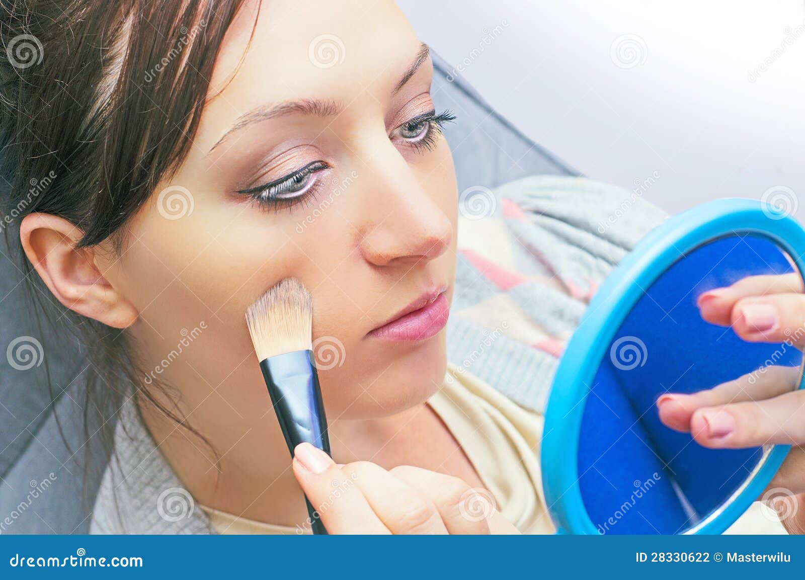 Girl making up stock photo. Image of cosmetic, beauty - 28330622