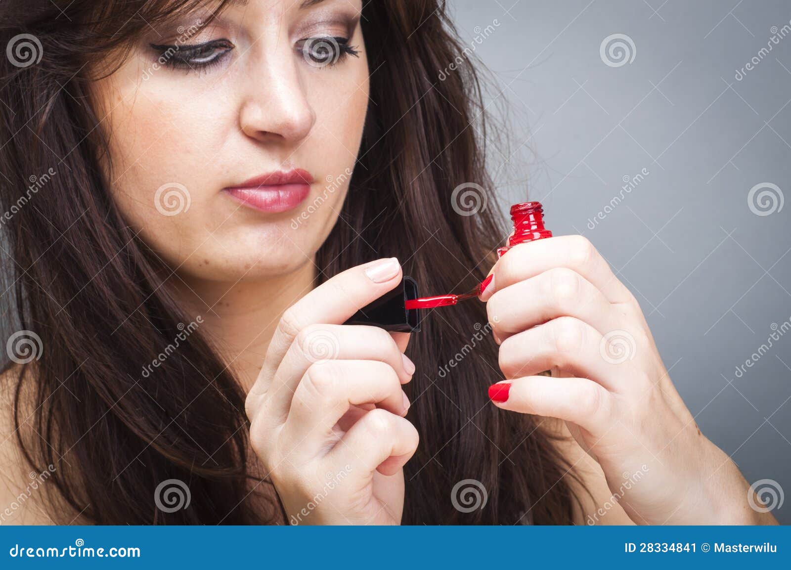 Girl making up stock image. Image of complexion, makeup - 28334841
