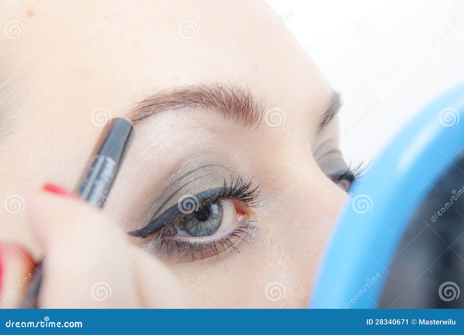 Girl making up stock image. Image of closeup, facial - 28340671