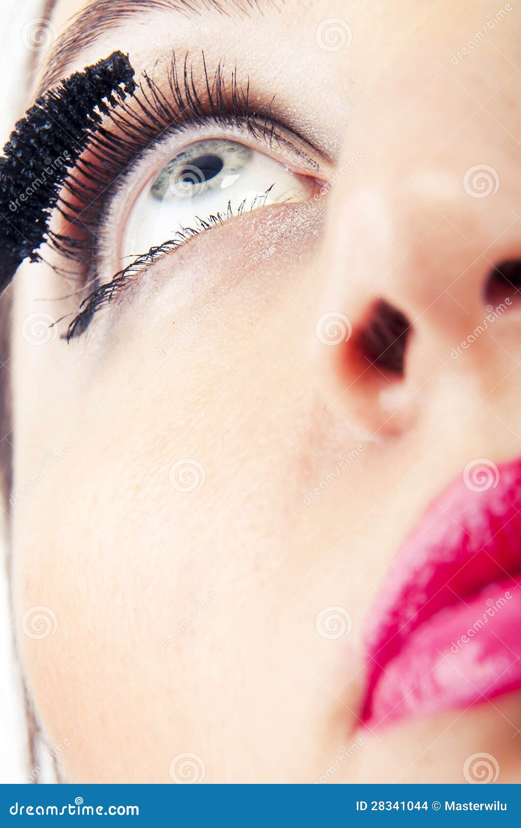 Girl making up stock photo. Image of apply, eyes, beautiful - 28341044